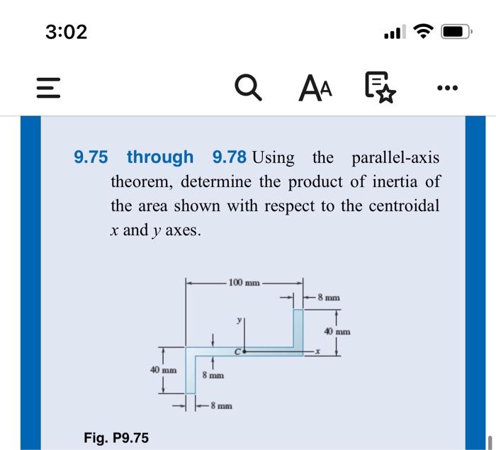 Solved 3:02 = Q AA 民 9.75 through 9.78 Using the | Chegg.com