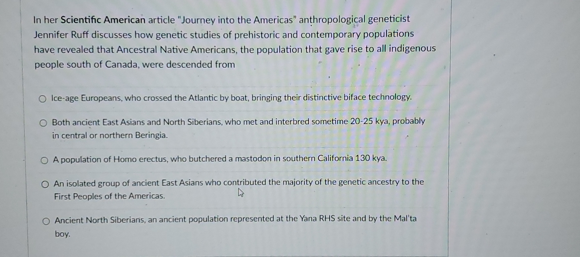 Solved In her Scientific American article "Journey into the | Chegg.com