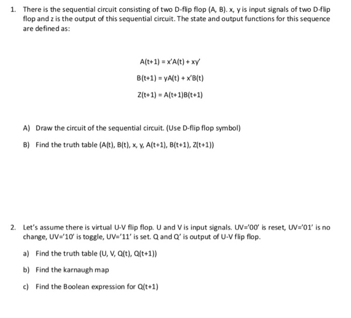 Solved 1. There is the sequential circuit consisting of two | Chegg.com