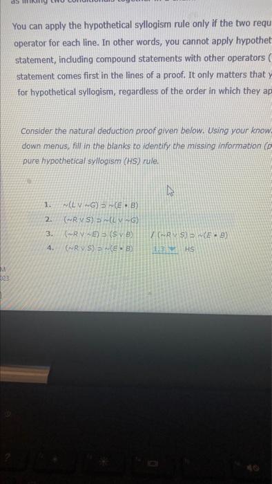 02.8 as You can apply the hypothetical syllogism rule | Chegg.com