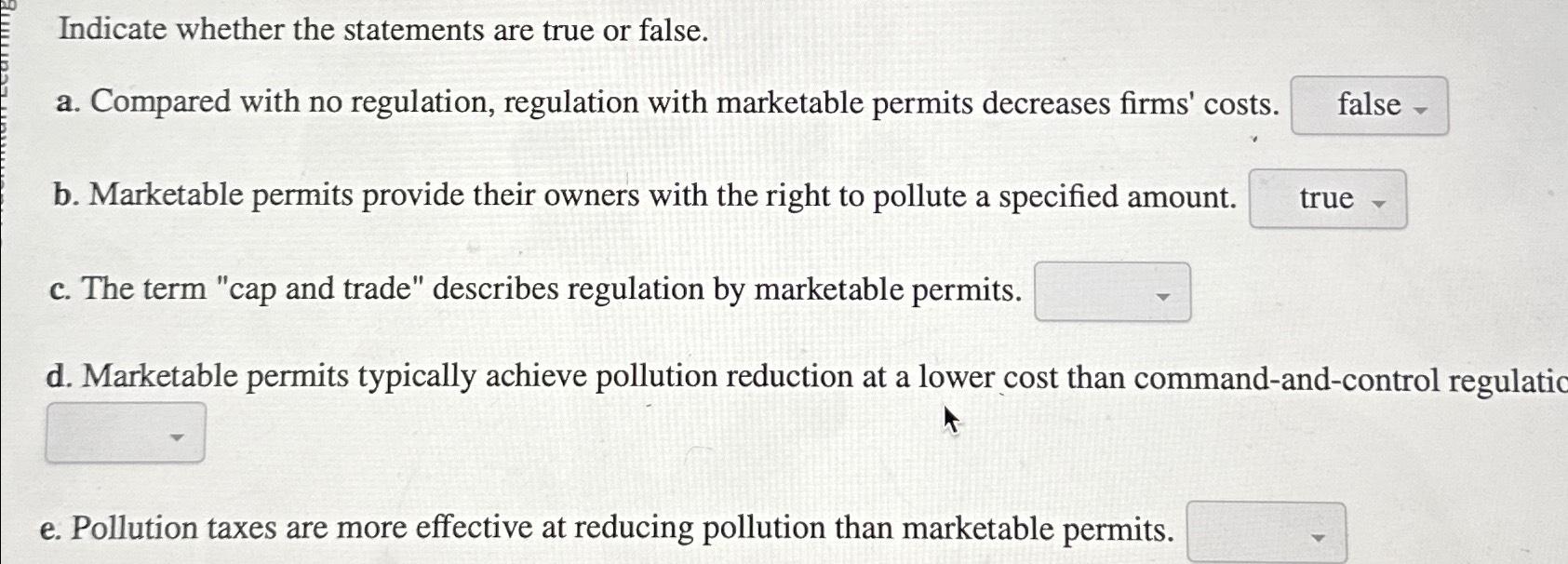 Solved Indicate whether the statements are true or false.a. | Chegg.com