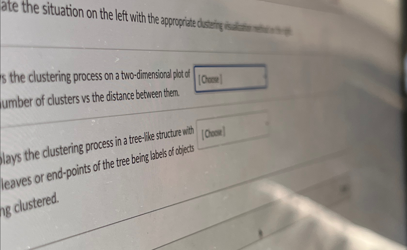 Solved is the clustering process on a two-dimensional plot | Chegg.com