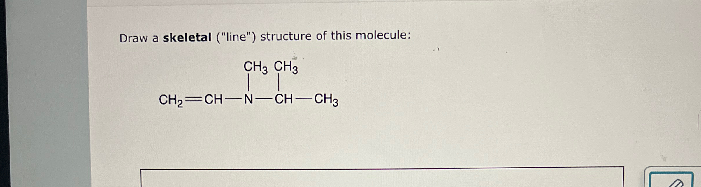 Solved Draw a skeletal ("line") ﻿structure of this molecule | Chegg.com