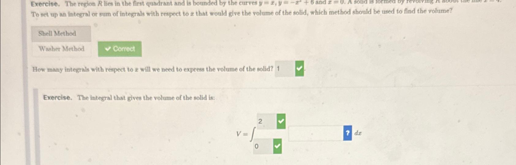 To set up an integral or sum of integrals with | Chegg.com