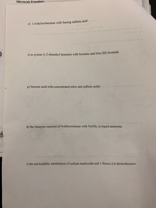 Solved Microscale Procedure: e) 1,4-diclorobenzene with | Chegg.com