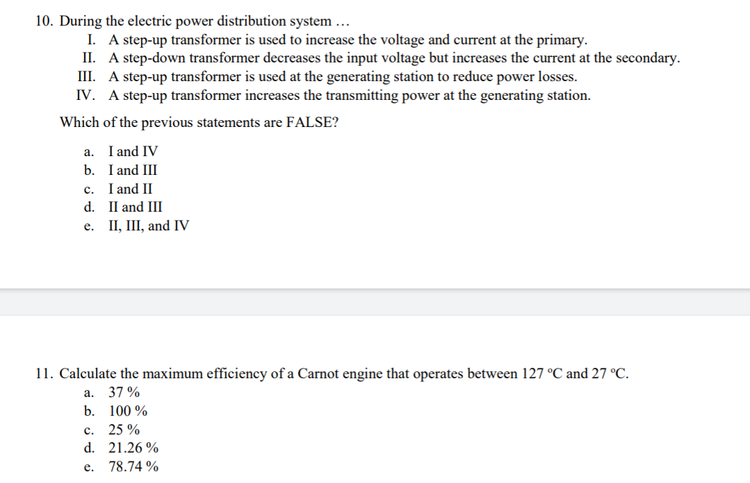 Solved 10. During the electric power distribution system ... | Chegg.com