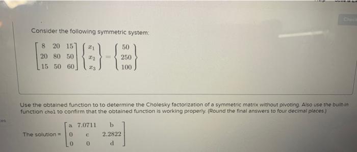 Consider the following symmetric system: | Chegg.com