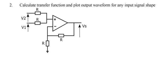Solved 2. Calculate transfer function and plot output | Chegg.com