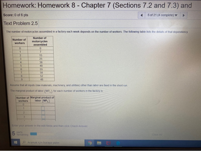 Solved Homework: Homework 8 - Chapter 7 (sections 7.2 And 