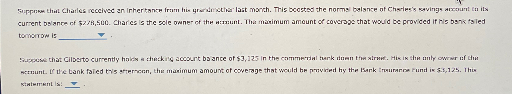 Solved Suppose that Charles received an inheritance from his | Chegg.com