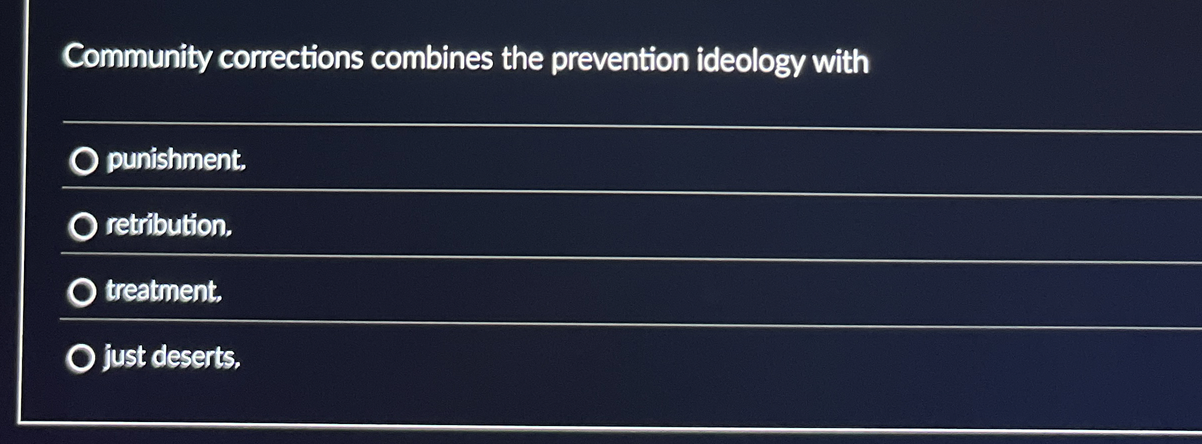 Solved Community corrections combines the prevention | Chegg.com