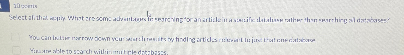Solved 10 ﻿pointsSelect all that apply. What are some | Chegg.com