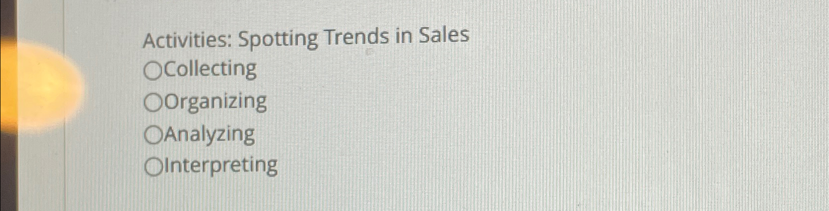 Solved Activities: Spotting Trends in | Chegg.com