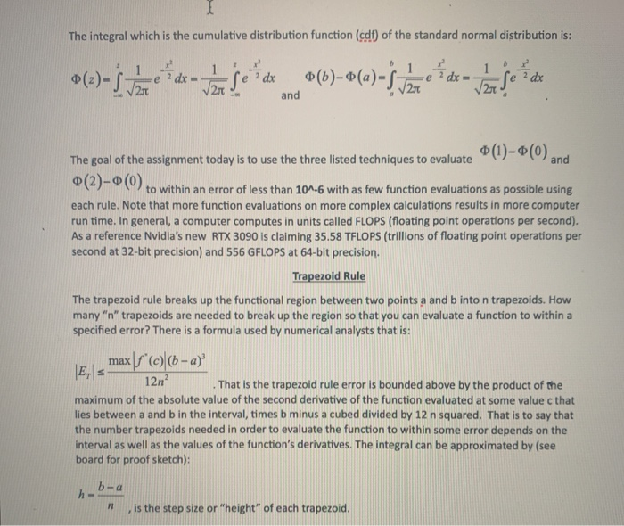 The integral which is the cumulative distribution | Chegg.com
