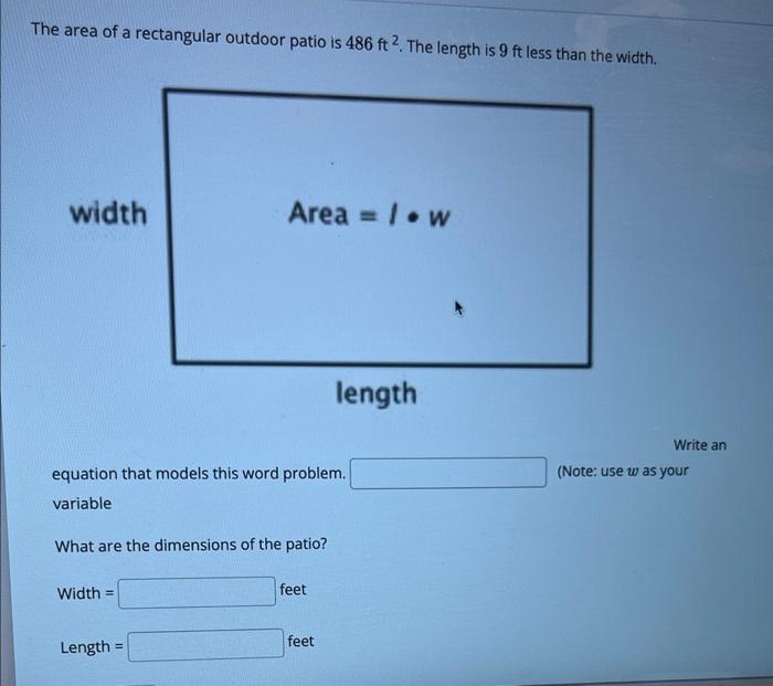 Solved The length of a rectangle is two more than double the | Chegg.com