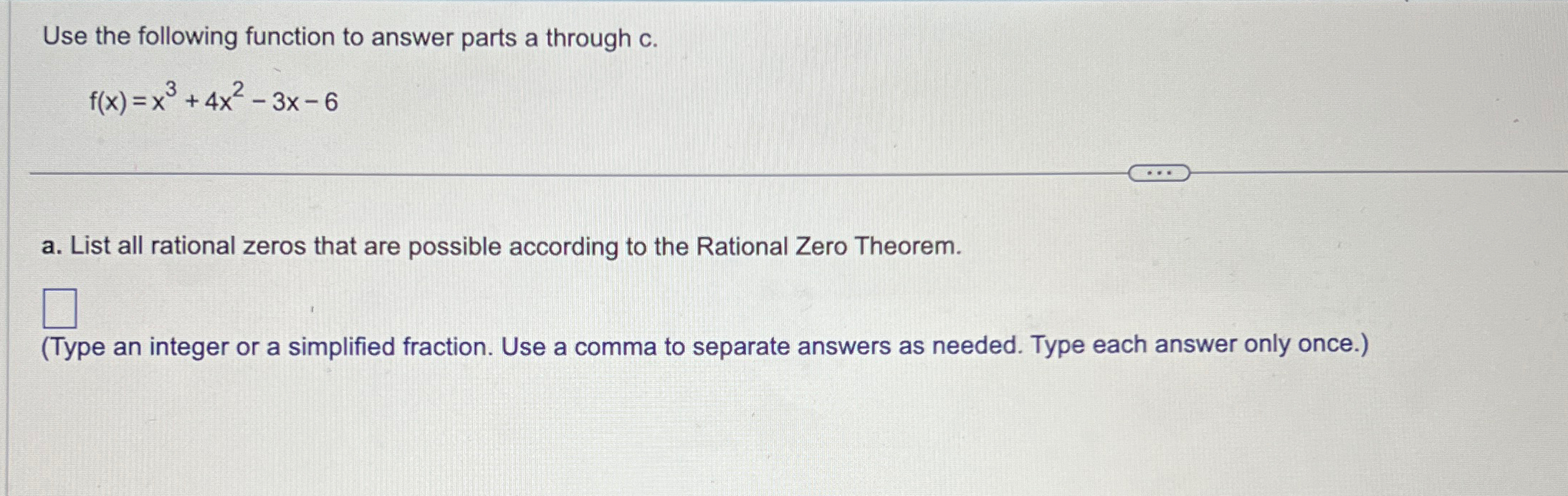 Solved Use the following function to answer parts a through | Chegg.com