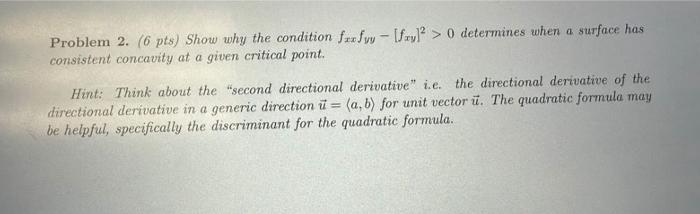 Solved Problem 2. (6 pts) Show why the condition | Chegg.com