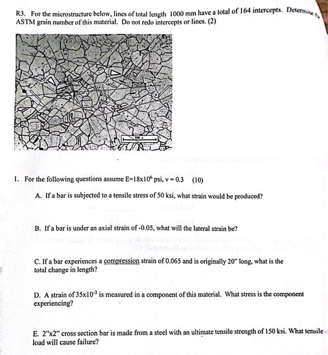 Solved R3. For the microstructure below, lines of total | Chegg.com
