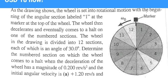 Solved As the drawing shows, the wheel is set into | Chegg.com