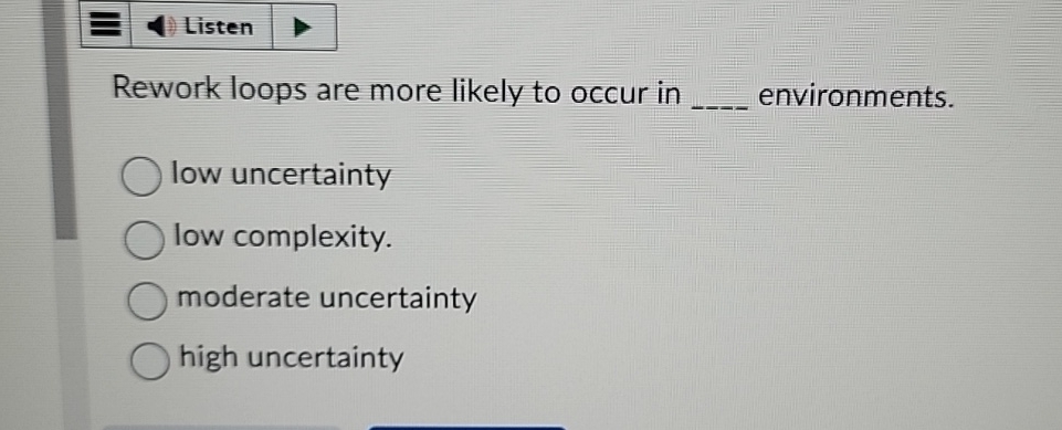 Solved Rework loops are more likely to occur in q, | Chegg.com