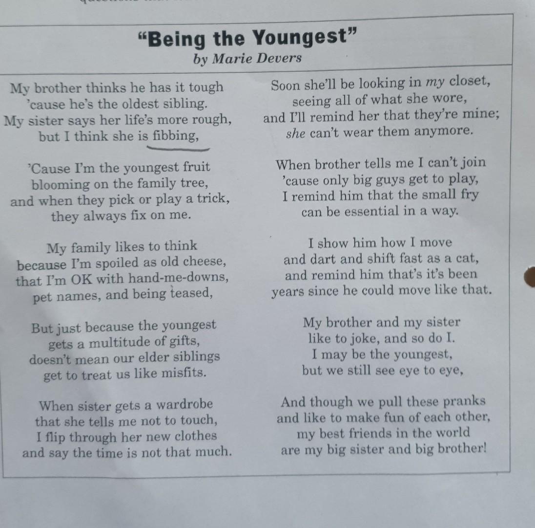 Big Brother And Little Sister Poems