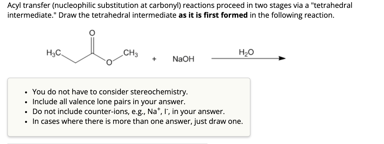 Solved Acyl transfer (nucleophilic substitution at carbonyl) | Chegg.com