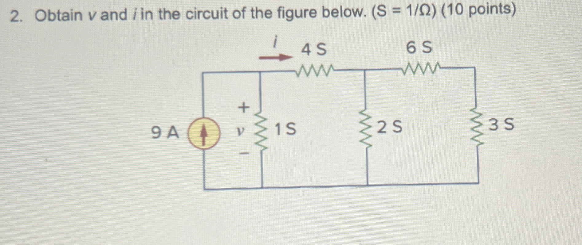 Solved Obtain v ﻿and i ﻿in the circuit of the figure below. | Chegg.com