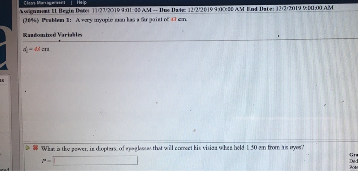 Solved Class Management Help Assignment 11 Begin Date: | Chegg.com
