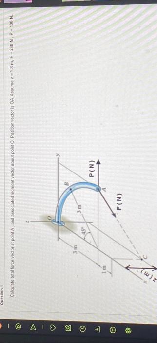 DIA IO Ⓒ →) 80 Question 1 Calculate total force | Chegg.com