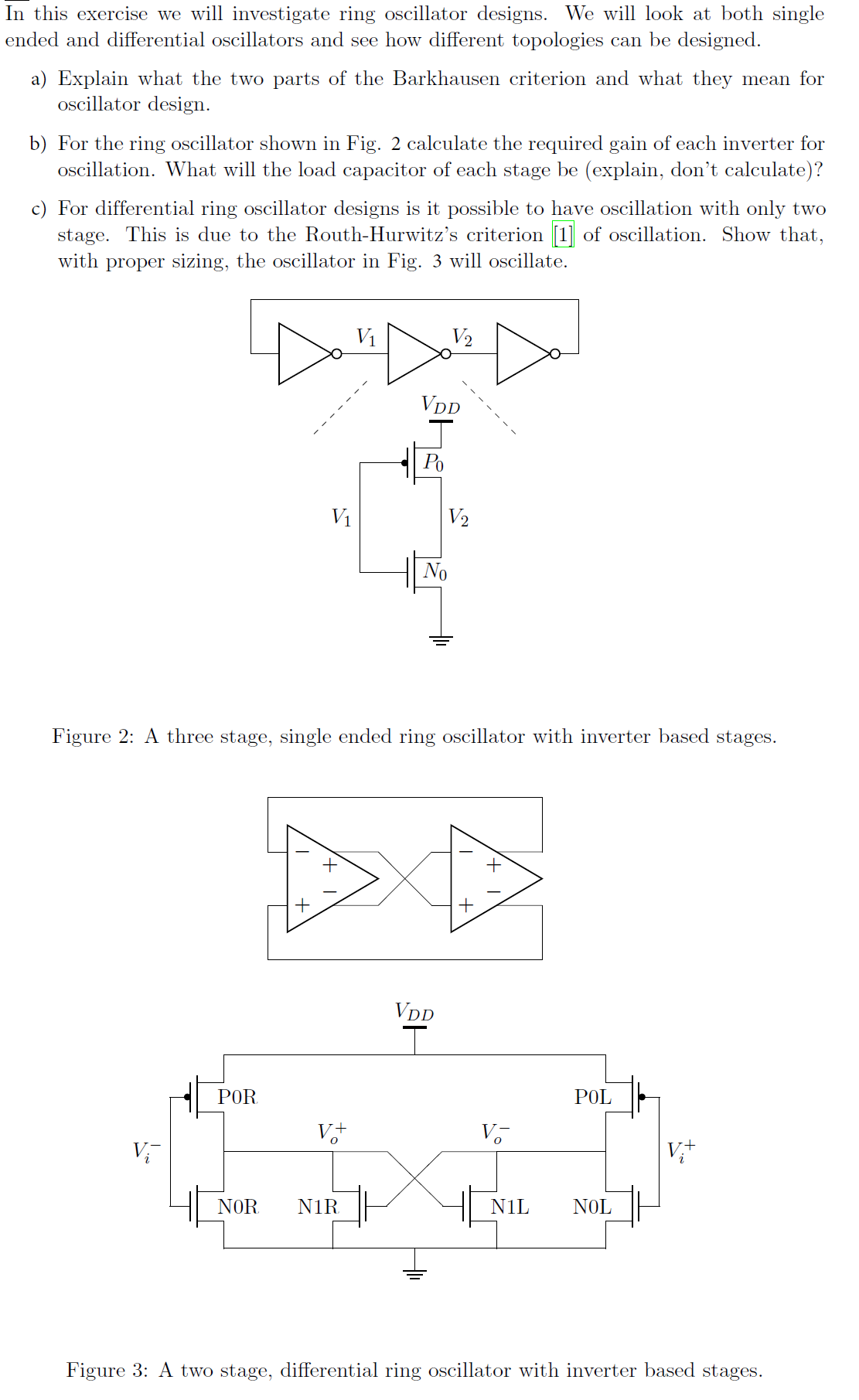 Solved In this exercise we will investigate ring oscillator | Chegg.com