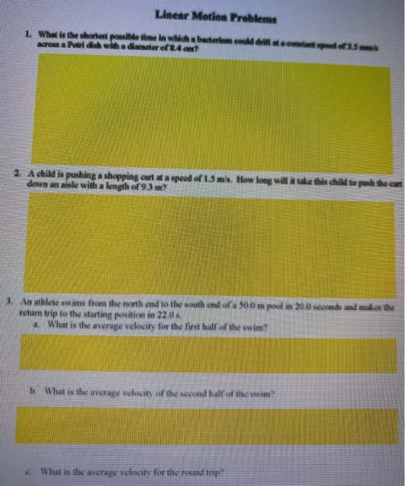 Solved Linear Motion Problems 1. What is the shortest | Chegg.com