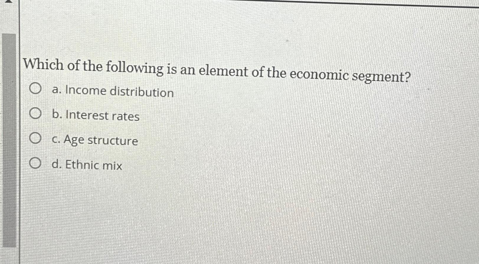 Solved Which of the following is an element of the economic | Chegg.com