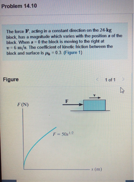 Solved Problem 14.10 The force F, acting in a constant | Chegg.com