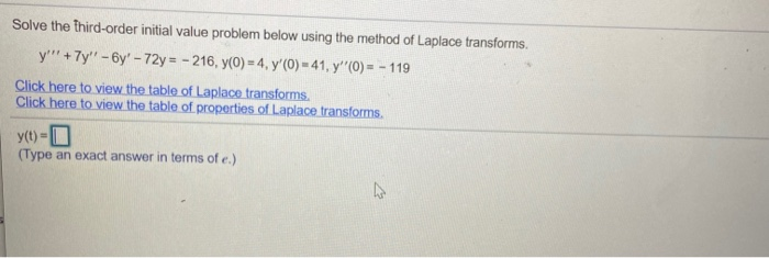 Solved Solve the third-order initial value problem below | Chegg.com