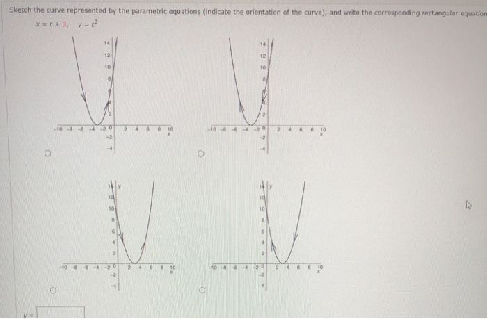 Solved sketch the curve represented by the parametric | Chegg.com