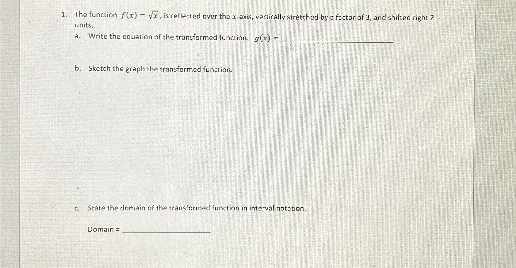 Solved The function f(x)=x2, ﻿is reflected over the x-axis, | Chegg.com