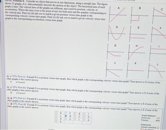 Solved A. Consder an object that moves in one dimension, | Chegg.com