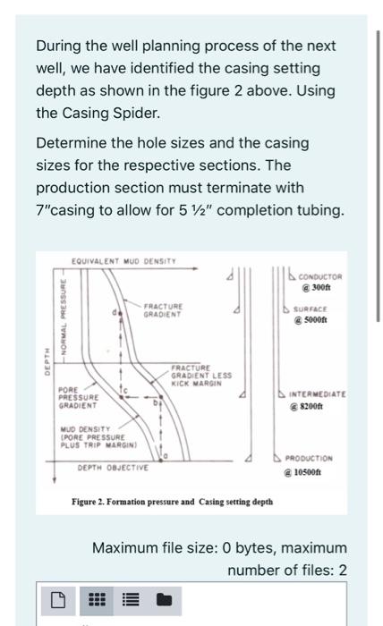 Solved During the well planning process of the next well, we | Chegg.com