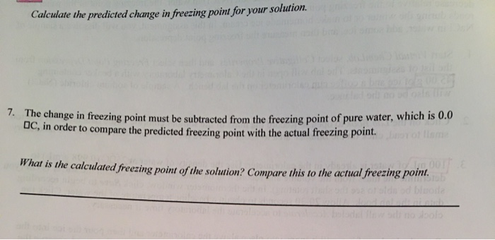 Solved 4-5: Freezing Point Depression If you dissolve a | Chegg.com
