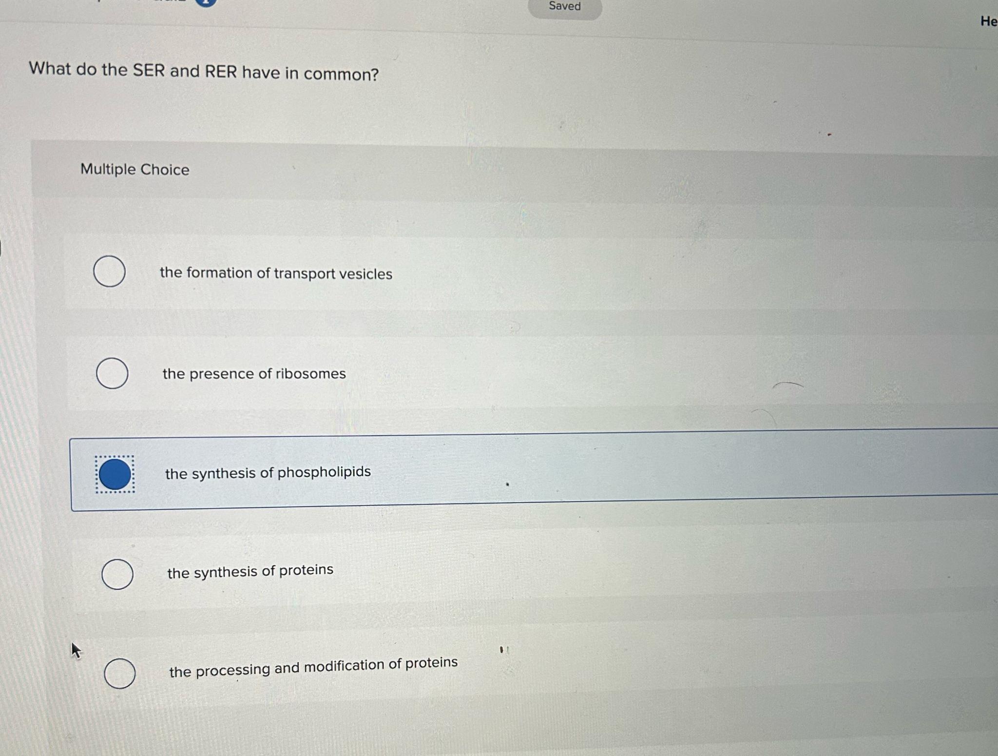 Solved SavedWhat do the SER and RER have in common?Multiple | Chegg.com