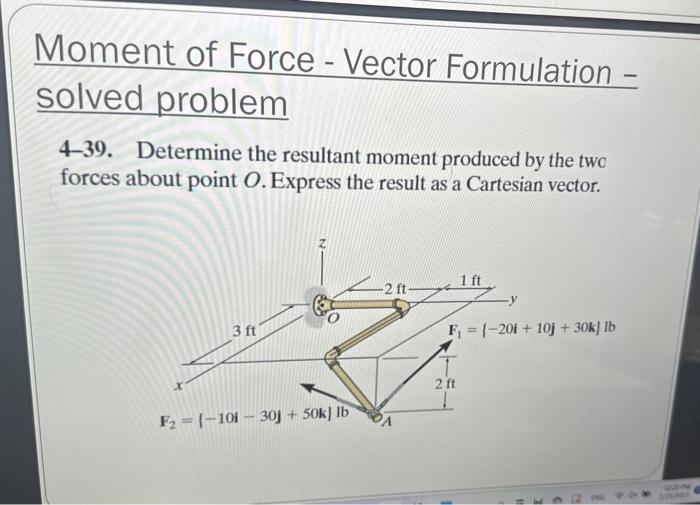Solved 4-39. Determine the resultant moment produced by the | Chegg.com