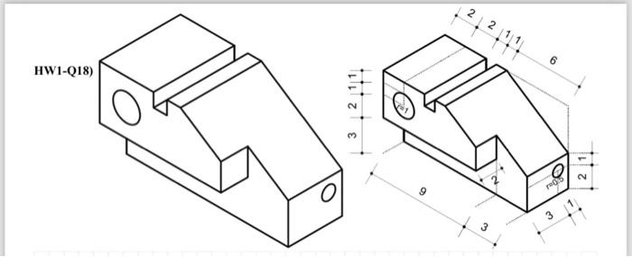 Solved Draw the top, forward and the side view | Chegg.com