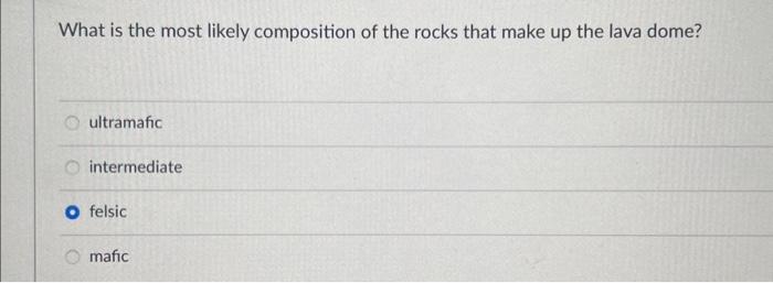 What is the most likely composition of the rocks that | Chegg.com