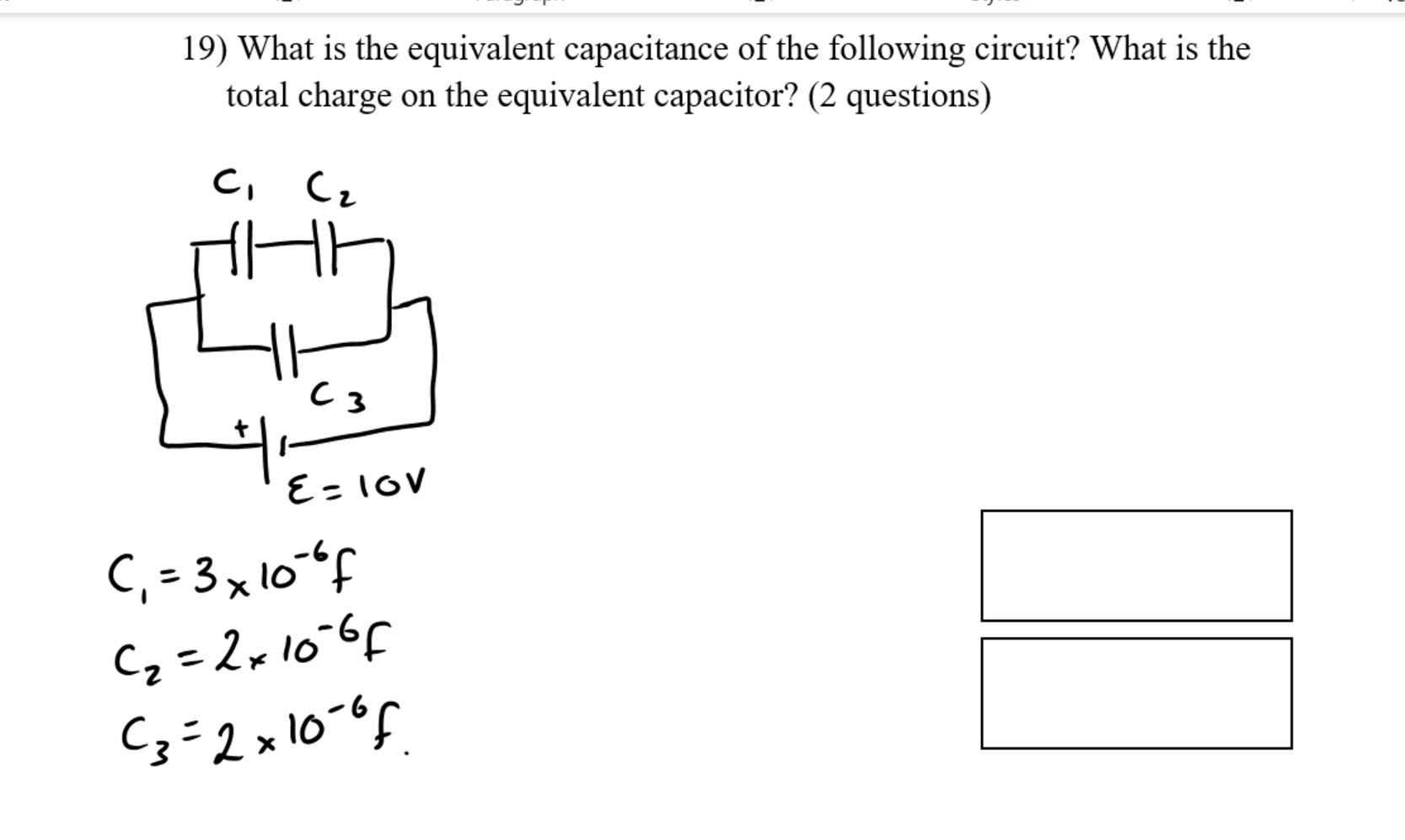 Solved What is ﻿the equivalent capacitance of ﻿the following | Chegg.com