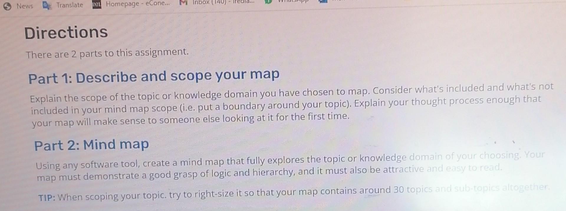 Solved Part 1: Describe and scope your map Explain the scope | Chegg.com