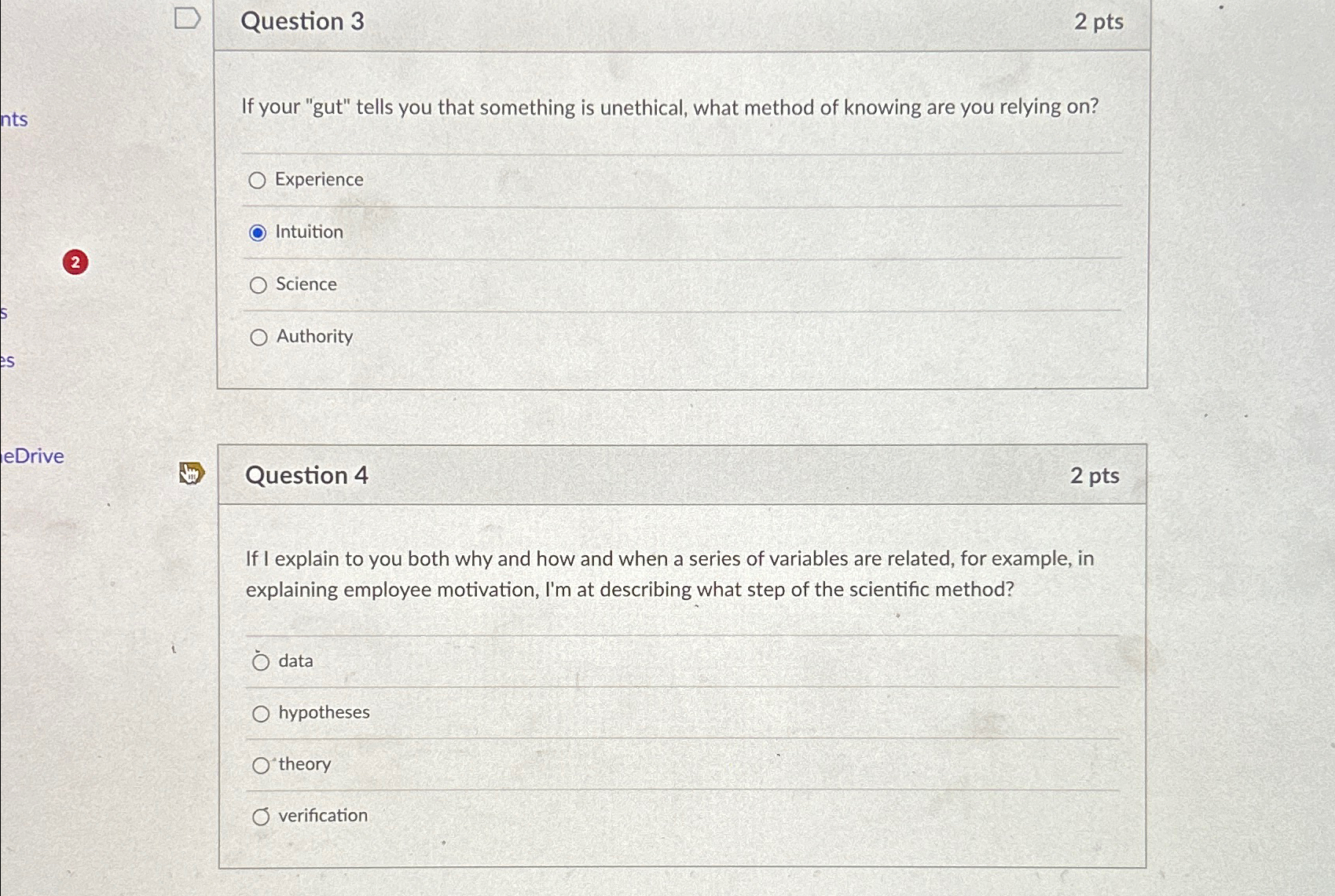 Solved Question 32 ﻿ptsIf your "gut" tells you that | Chegg.com