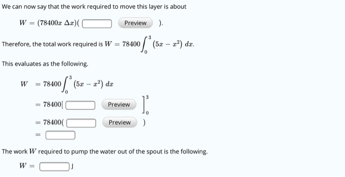Solved A tank is full of water. Find the work W required to | Chegg.com
