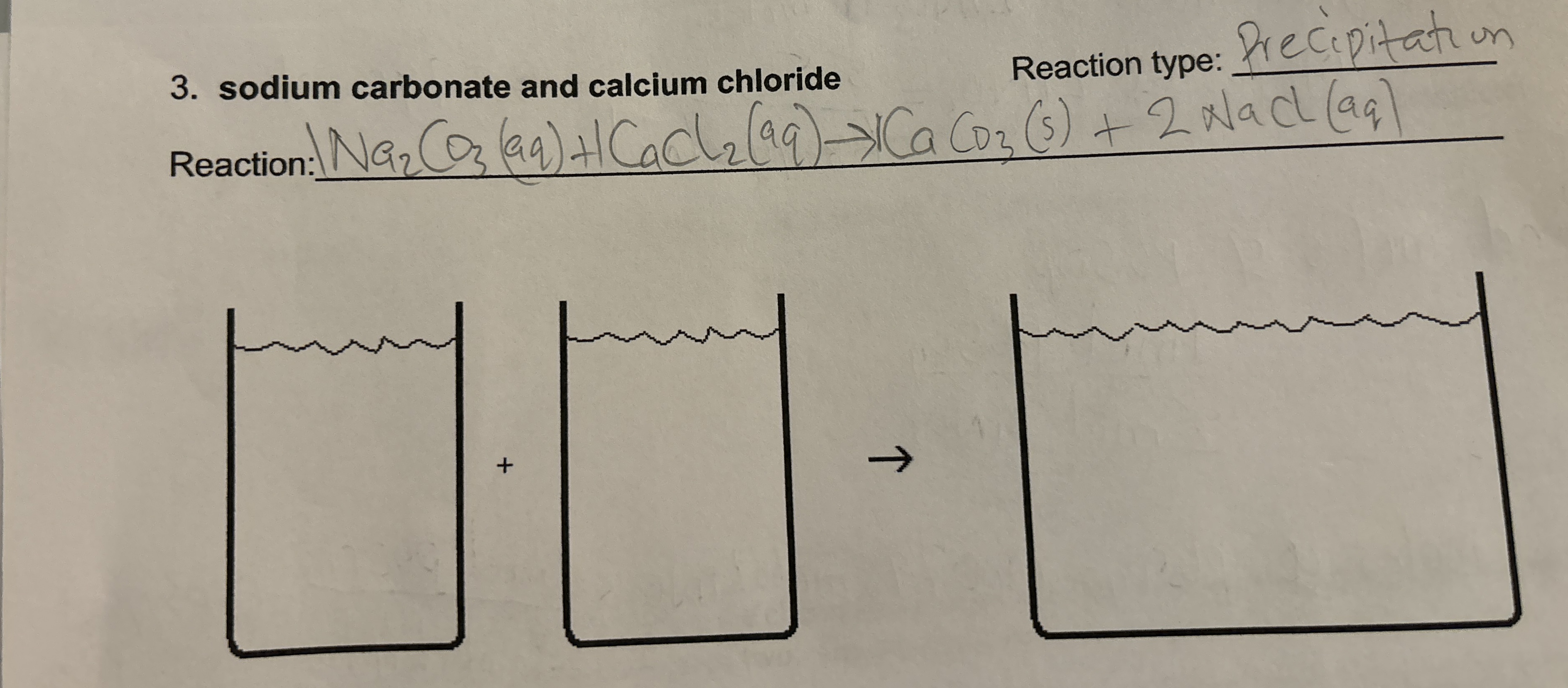 Solved sodium carbonate and calcium chlorideReaction type: | Chegg.com