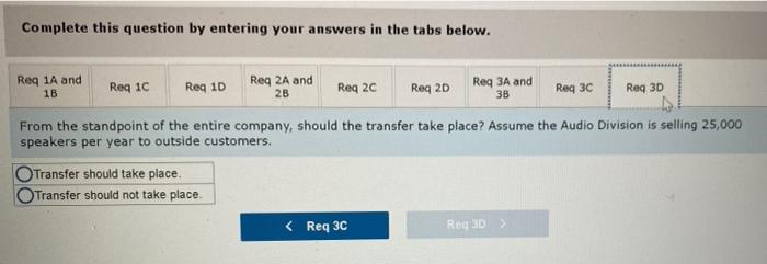 Solved Exercise 11-3 (Algo) Transfer Pricing Basics [LO11-3) | Chegg.com