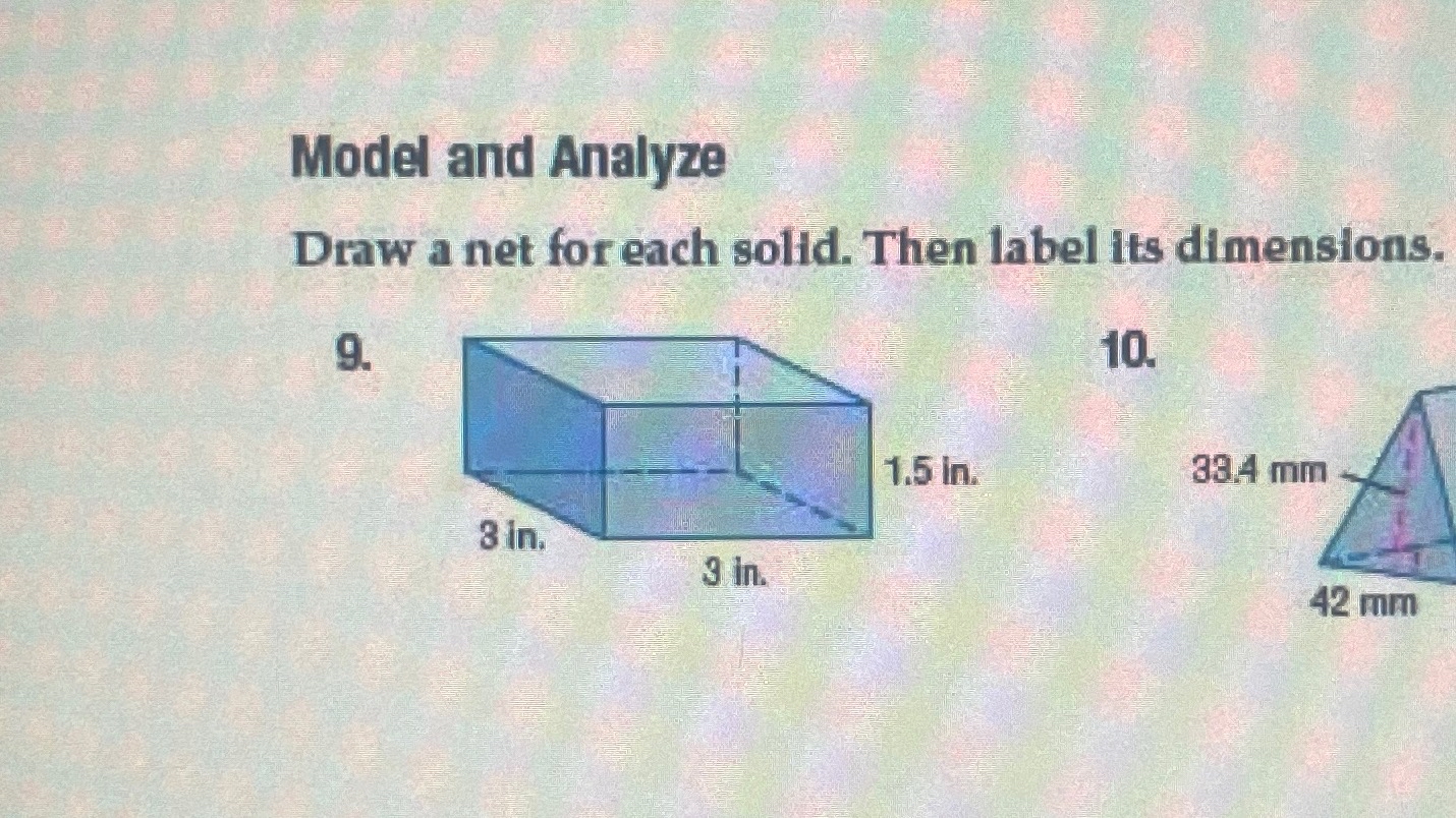 Solved Model and AnalyzeDraw a net for each solid. Then | Chegg.com